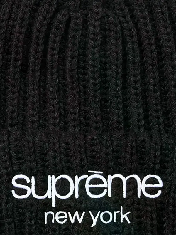 Supreme Chunky-ribbed Logo Beanie Hat