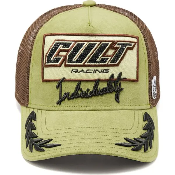 CULT OF INDIVIDUALITY Mesh Back Trucker Baseball Cap - Olive