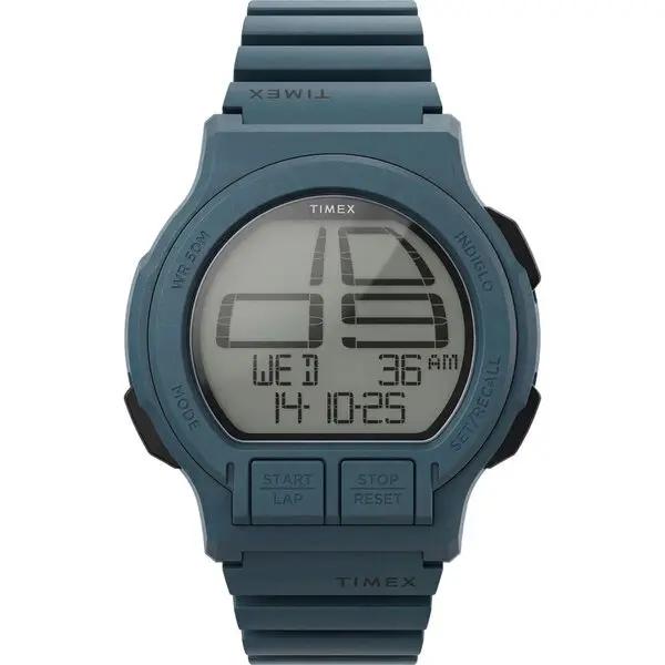 Timex® Retroware Digital Resin Strap Watch - Blue