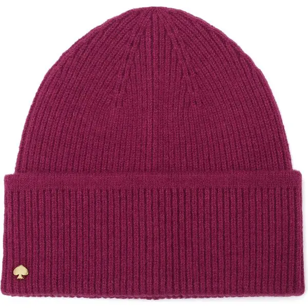 Kate Spade New York Spade Beanie - Deep Beet