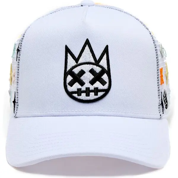 CULT OF INDIVIDUALITY Shimuchan Logo Trucker Hat - White Pattern