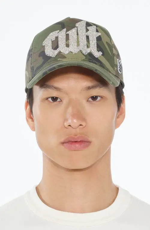 CULT OF INDIVIDUALITY Crystal Logo Cotton Twill Baseball Cap