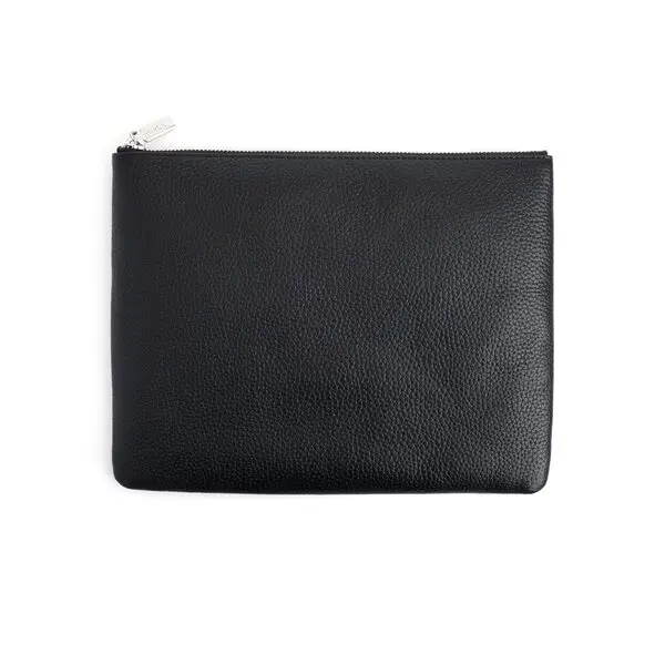 ROYCE NEW YORK Large Travel Zippered Pouch - Black