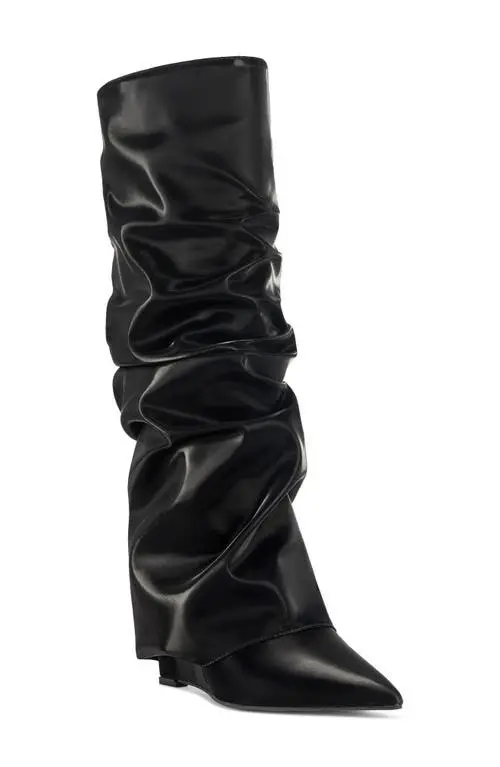 AZALEA WANG Zylla Slouchy Faux Leather Boot