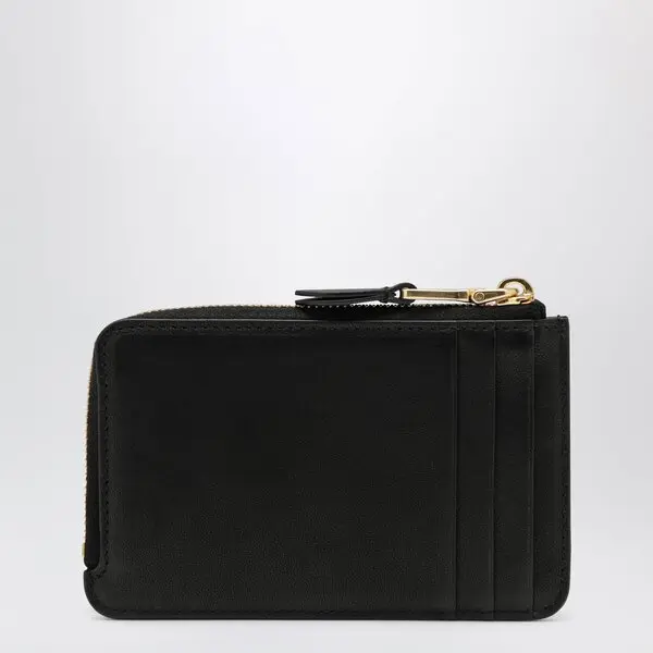 Miu Miu Zip Card Holder In Leather - Black