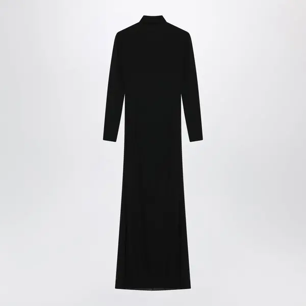 Alaïa Long Fitted Jersey Dress - Black
