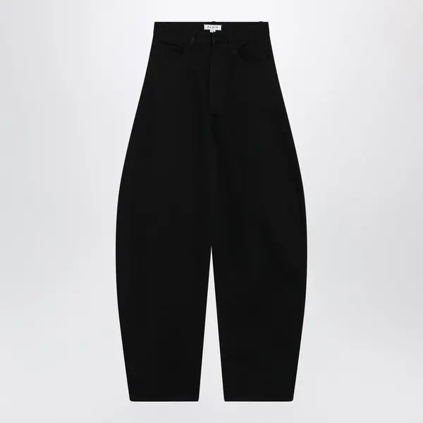 Alaïa Denim Wide Leg Jeans - Black