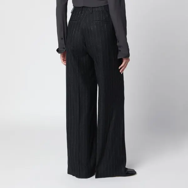 Tagliatore Anthracite Grey Pinstripe Trousers