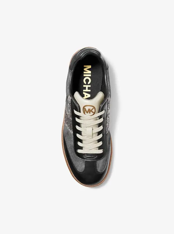 Michael Kors Jovie Mixed Media Sneaker In Size By