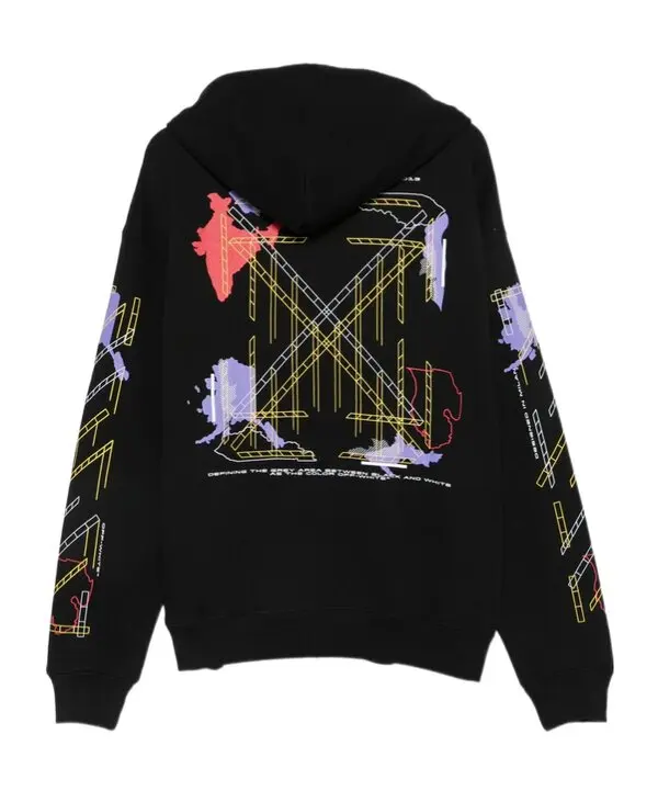 Off-White Drawstring Hooded Sweatshirt