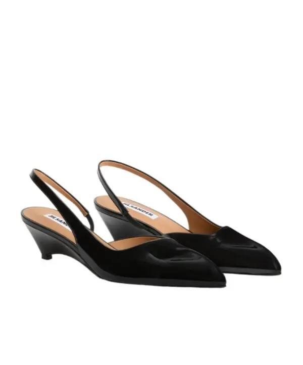 JIL SANDER Pointed Slingback Wedge Pumps