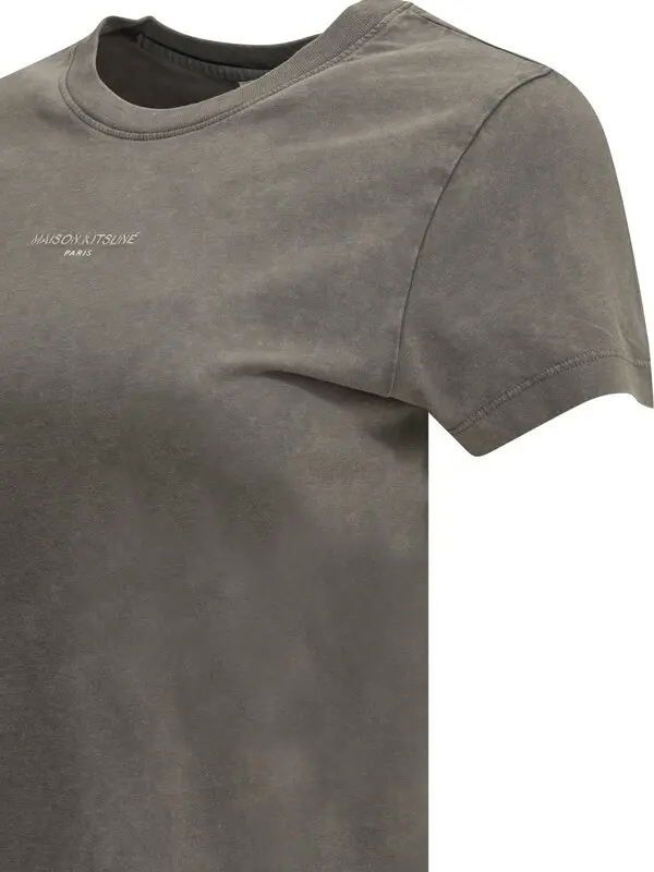 Maison Kitsuné Faded Cropped T-shirt