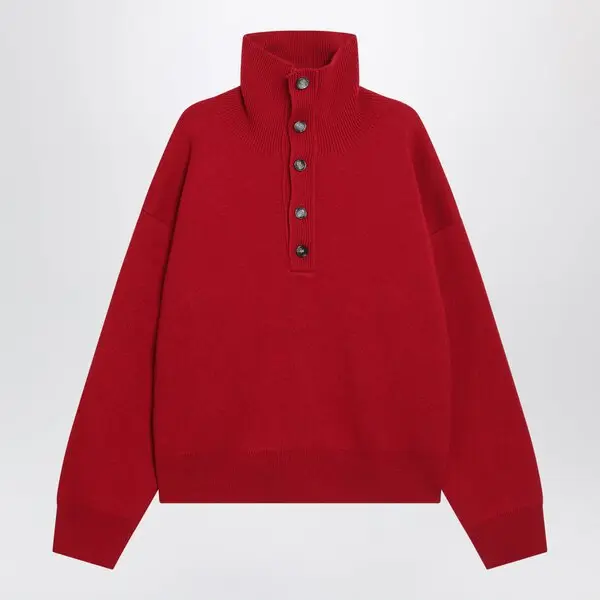 AMI Paris Ruby Wool Sweater - Red