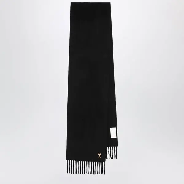 AMI Paris De Coeur Wool Scarf