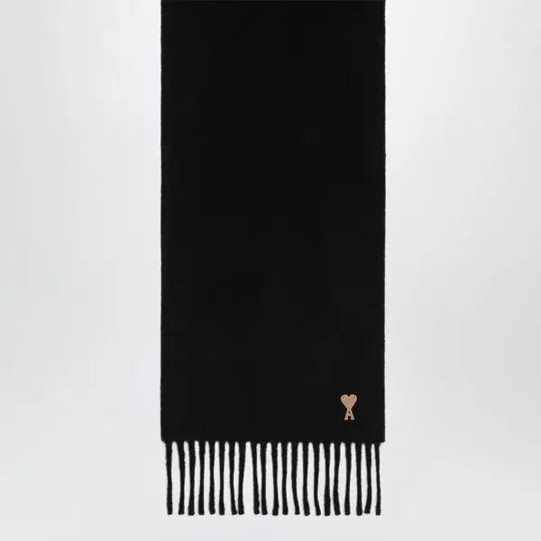 AMI Paris De Coeur Wool Scarf