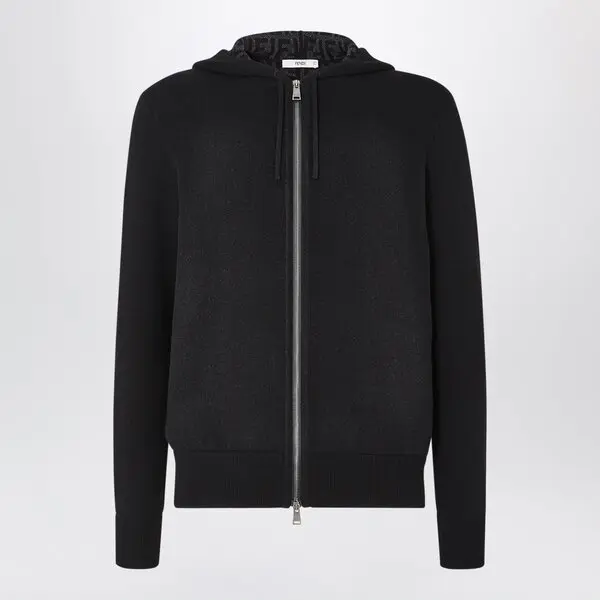 Fendi Ff Zucca Cashmere Sweatshirt - Black