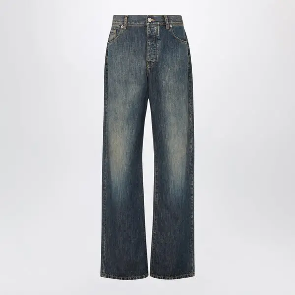 Fendi Washed Denim Jeans - Blue