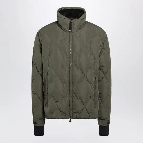 Moncler Khaki Quilted Down Jacket - Green