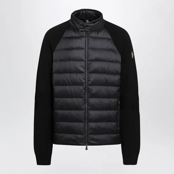 Moncler Padded Zip-up Cardigan In Wool Blend
