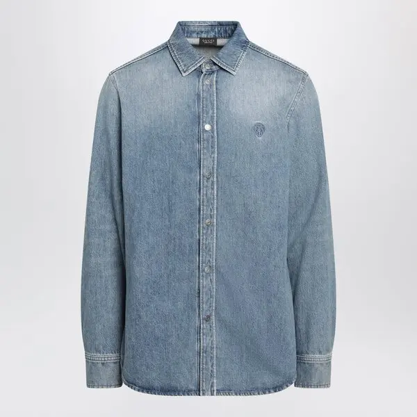Gucci Light Faded-effect Denim Shirt