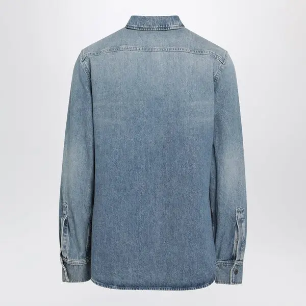 Gucci Light Faded-effect Denim Shirt