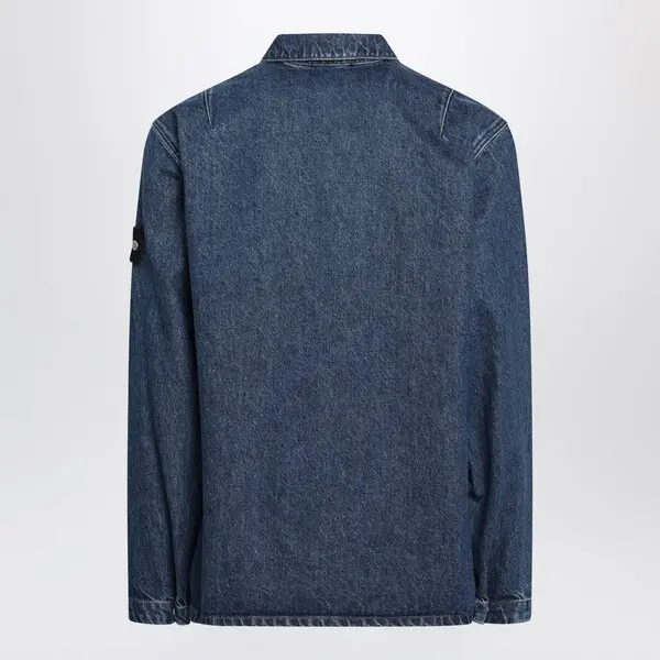 Stone Island Light Bull Denim-tc Overshirt - Blue
