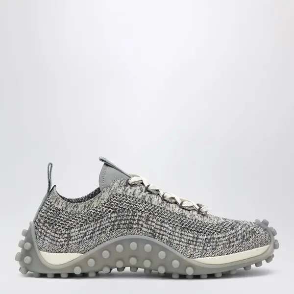 AMI Paris Mirage Sneakers In Grey And Ivory Mesh - Gray