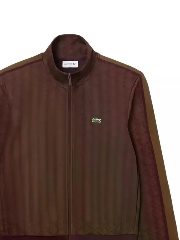 Lacoste Monogram-pattern Zip-up Sweatshirt