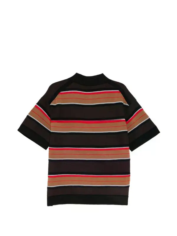 JUUN.J Striped Short-sleeve Polo Shirt