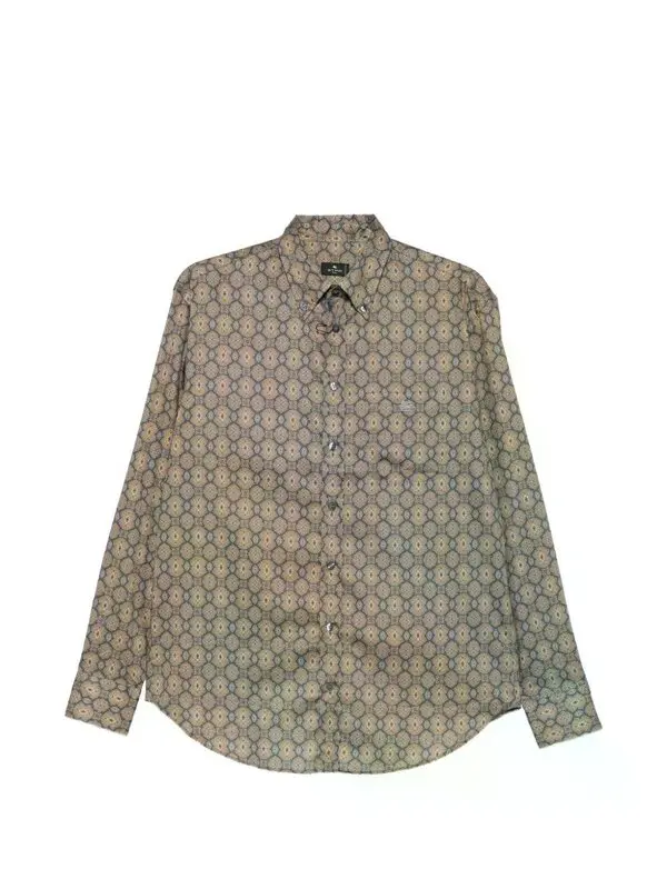 Etro Geometric-print Button-down Shirt