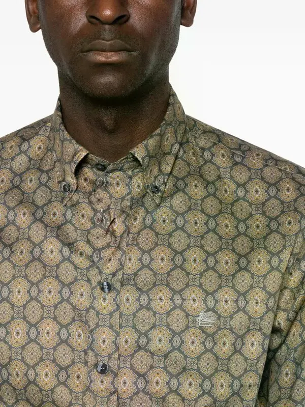 Etro Geometric-print Button-down Shirt