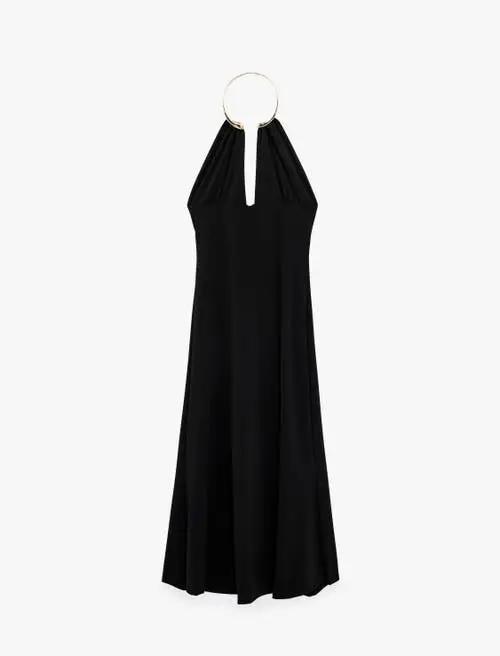 Koton Metal Ring Detail Halter Neck Dress