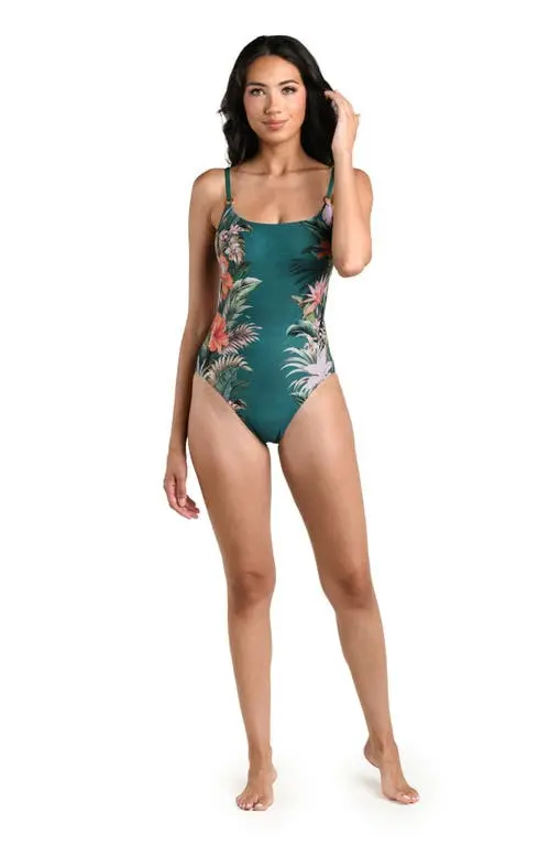 La Blanca Courtyard Palm Linge One-piece Swimsuit