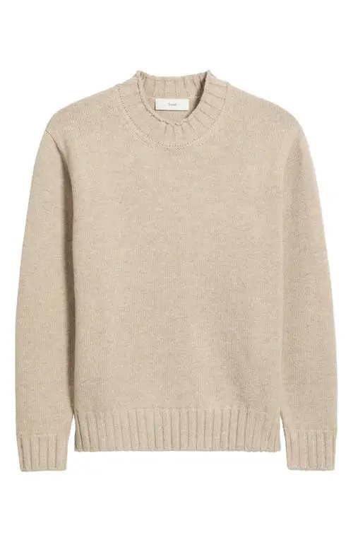 DUNST Gender Inclusive Chunky Roll Neck Sweater - Light Pebble