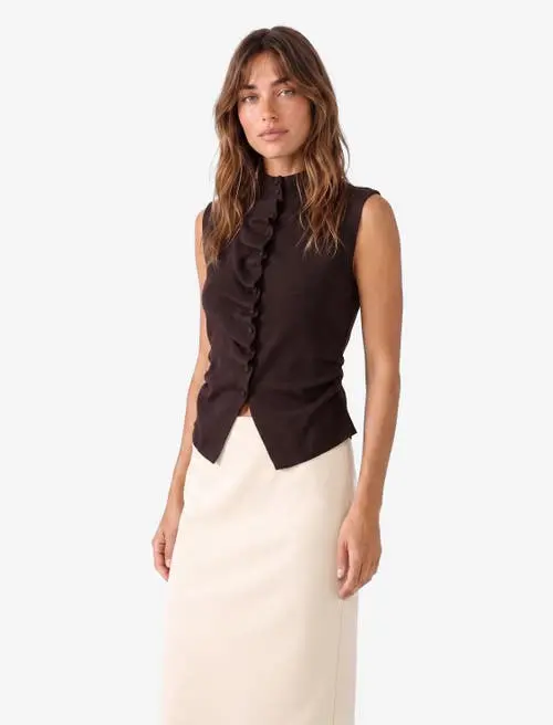 Koton High Neck Knit Vest