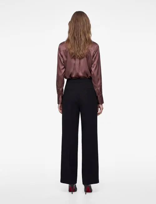 Koton High Rise Tailored Wide Leg Trousers With Pleat