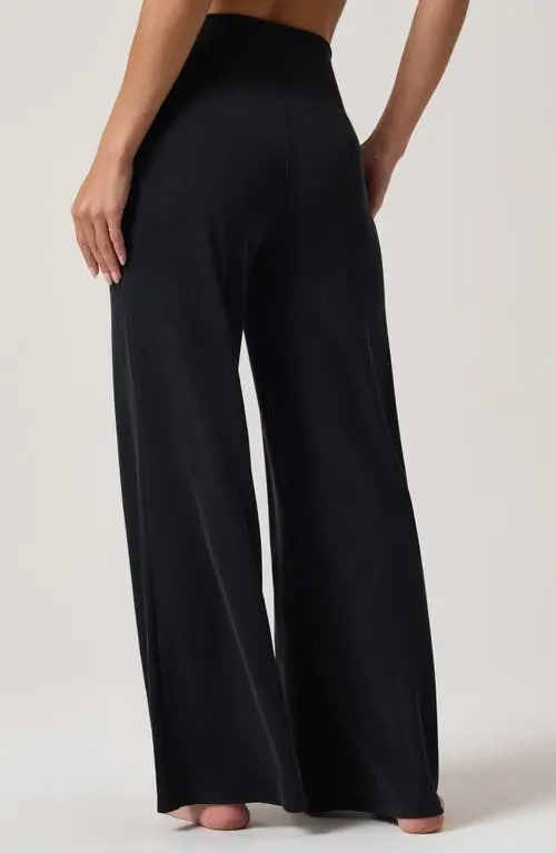 Spiritual Gangster Journey Wide Leg Pants - Black