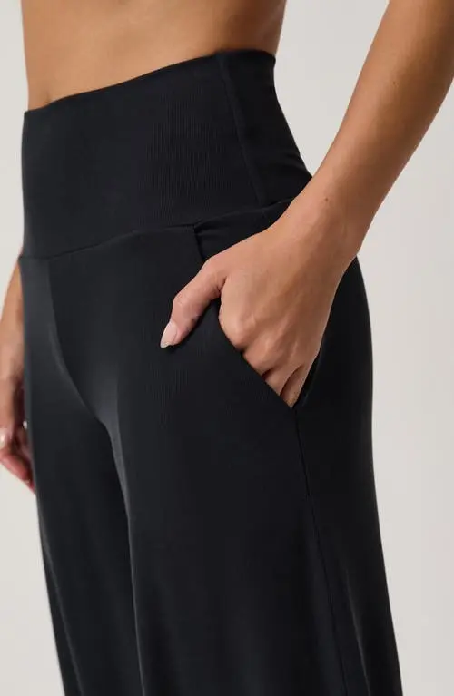 Spiritual Gangster Journey Wide Leg Pants - Black