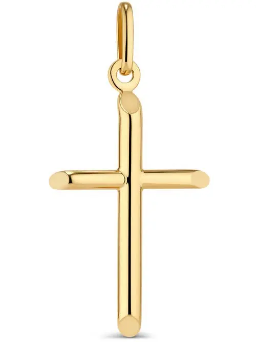 DEVATA Cross Tube Pendant With Cable Chain Necklace