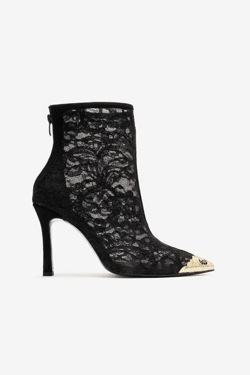 PROLOGUE SHOES Cliff Lace Stiletto Boot