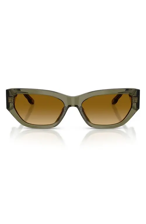 Tory Burch 55mm Rectangular Sunglasses - Olive