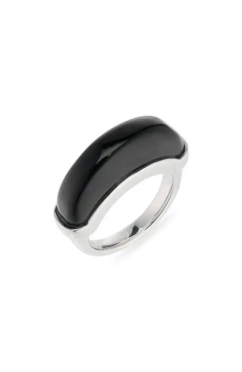 WYLD BOX Luna Sterling Silver Onyx Ring