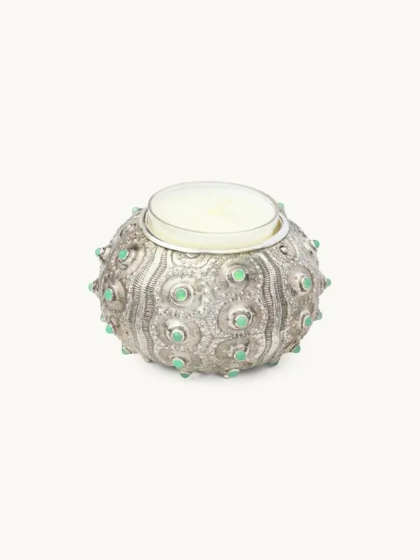 FD GALLERY Contemporary Sterling Silver And Chrysoprase Sea Urchin Tea Light Candle Holder Patrick Mavros - Assorted 1