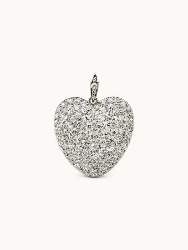 FD GALLERY Antique Diamond-set Puffed Heart Pendant