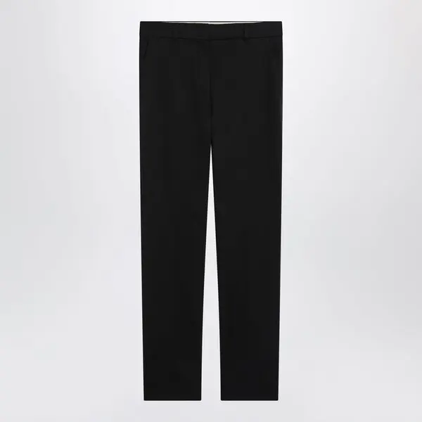 Max Mara Stretch Cotton Trousers - Black