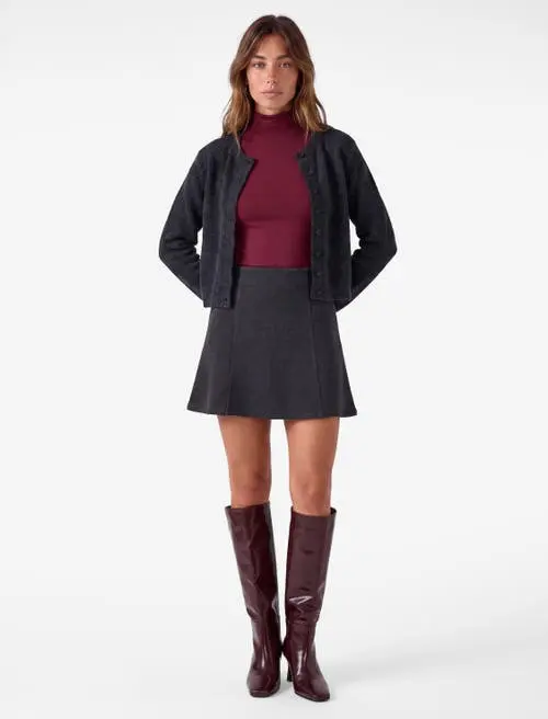 Koton Slim Cotton Blend A-line Mini Skirt