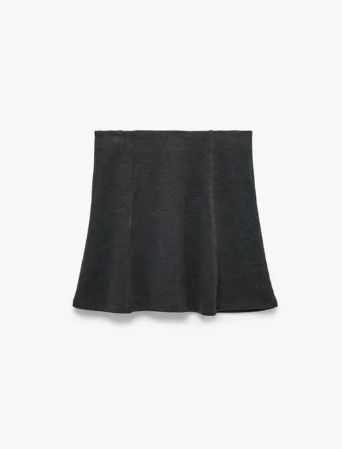 Koton Slim Cotton Blend A-line Mini Skirt