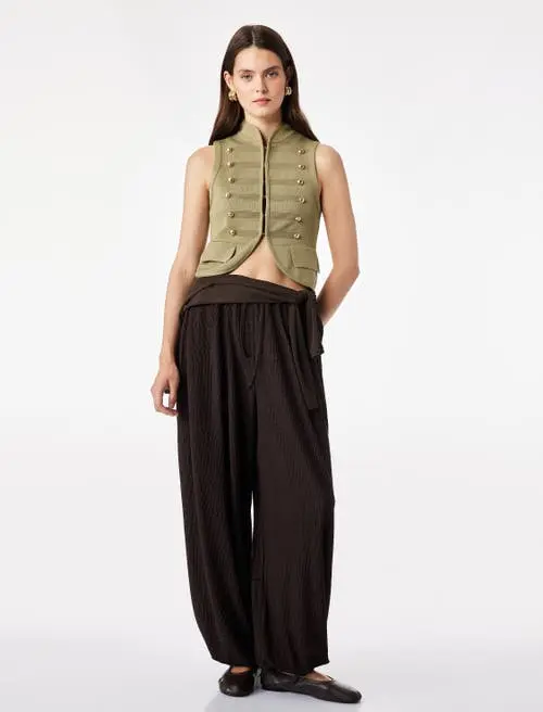 Koton Relaxed Crinkled Jersey Balloon Pants
