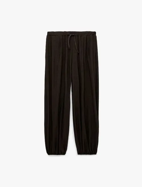Koton Relaxed Crinkled Jersey Balloon Pants