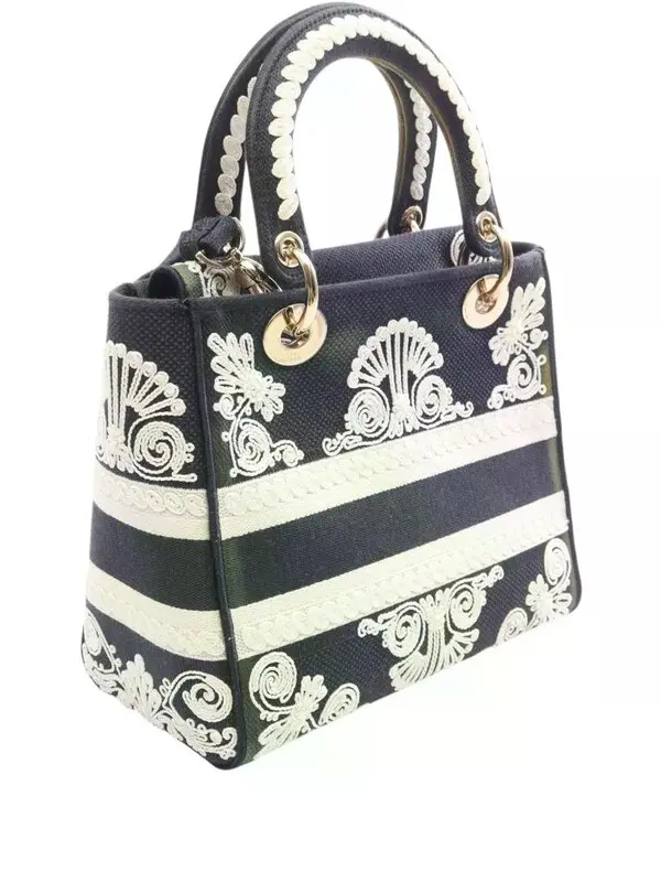Dior 2000-2026 Medium Embroidered Canvas Cornely Lady D Lite Satchel